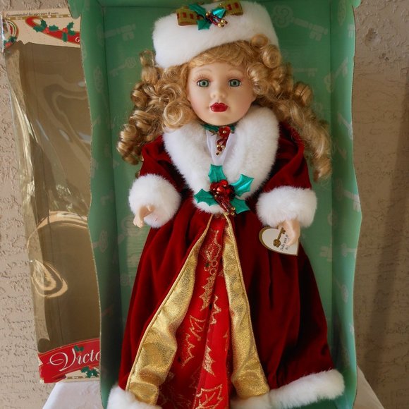 Vintage | Holiday | Vintage Victorian Seasons Porcelain Doll Winter The ...